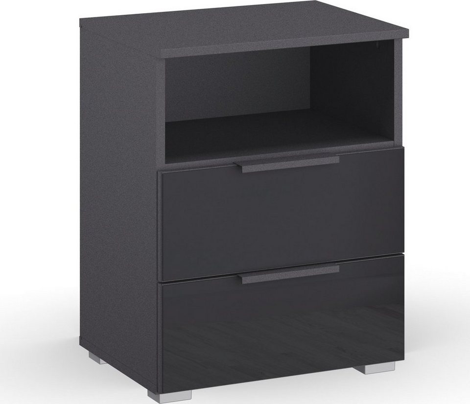 Rauch Nachtkommode Koluna Mit Glasfront 2 Schubkästen Inkl 3er Set